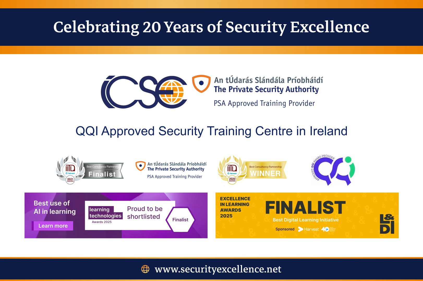 Proudly Celebrating 20 Years of Security Training Excellence in Irelan ...